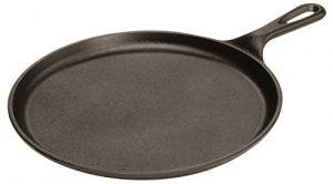 Lodge Logic Pre-seasoned Cast-iron Round Griddle 10.5" #L9OG3
