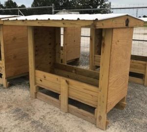 Wooden Covered Feeder Trough | Safford Trading Company
