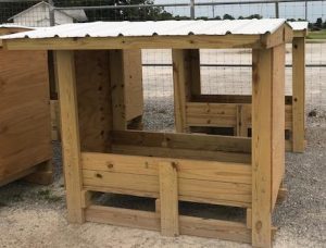 Wooden Covered Feeder Trough | Safford Trading Company