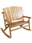 Leigh Country Double Rocking Chair With Star | Safford Trading Company